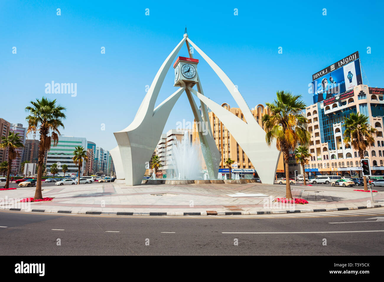 DUBAI, UAE - FEBRUARY 24, 2019: Deira Clock Tower is a landmark located ...