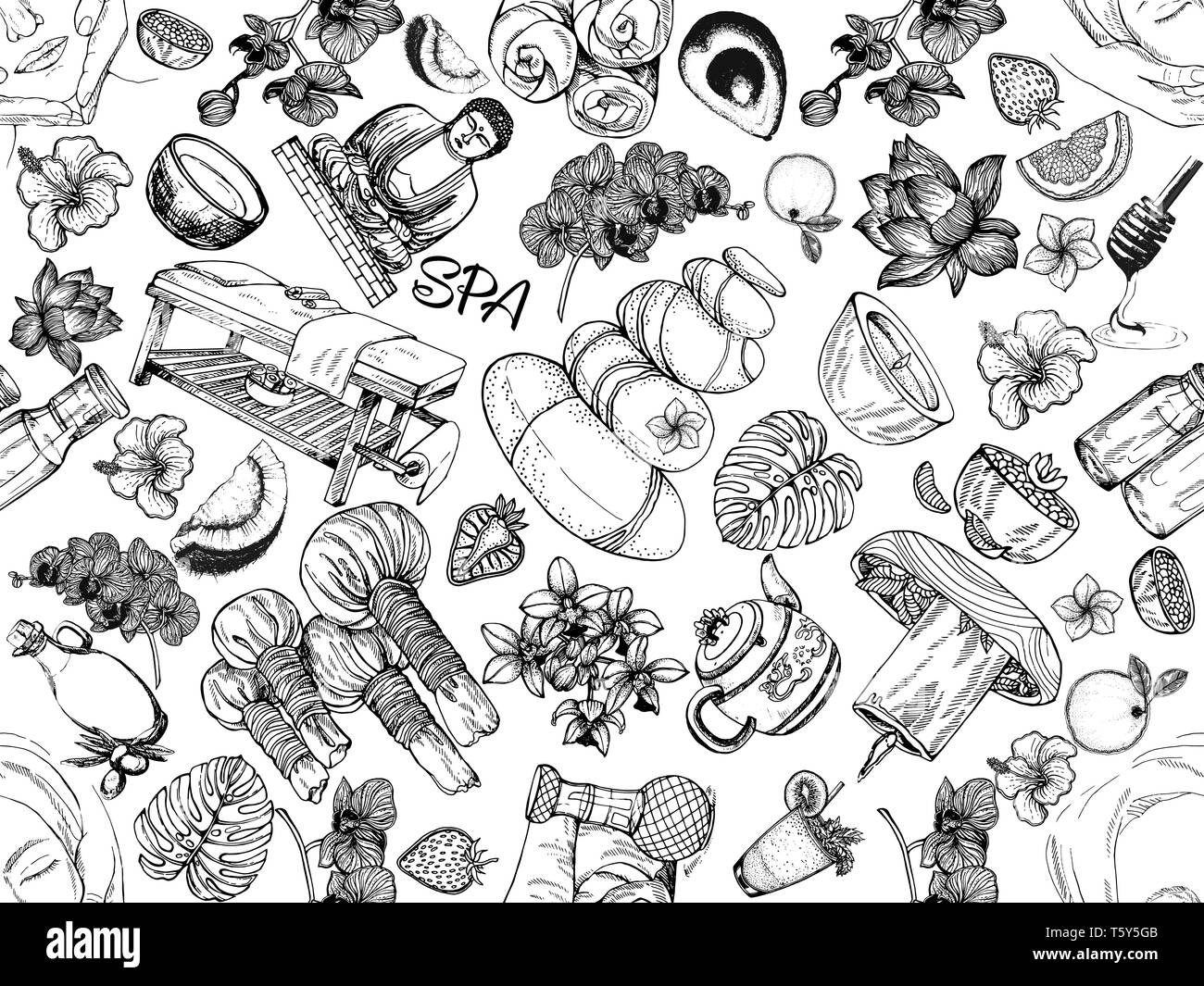 Spa themed background Stock Vector Images - Alamy