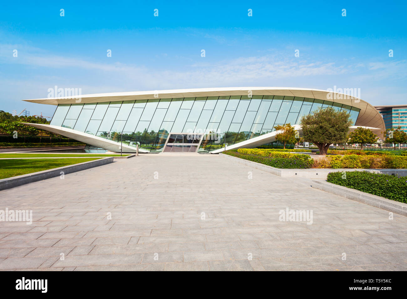 DUBAI, UAE - FEBRUARY 27, 2019: Etihad Museum collects and displays the ...