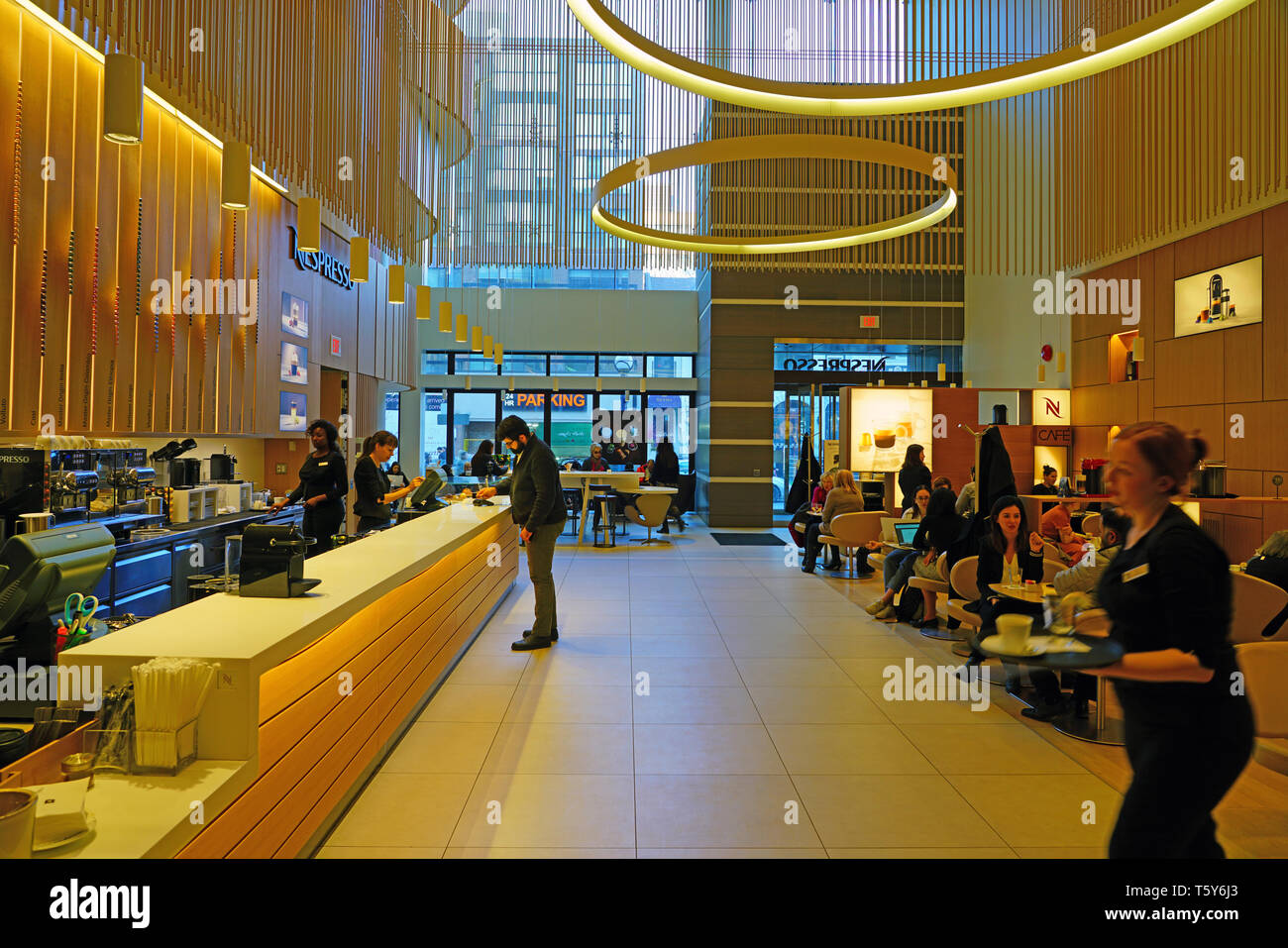 TORONTO, CANADA -29 MAR 2019- View of a store display of colorful ...