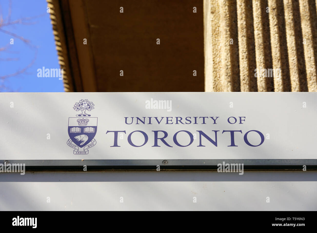 TORONTO, CANADA -29 MAR 2019- View of the campus of the University of ...