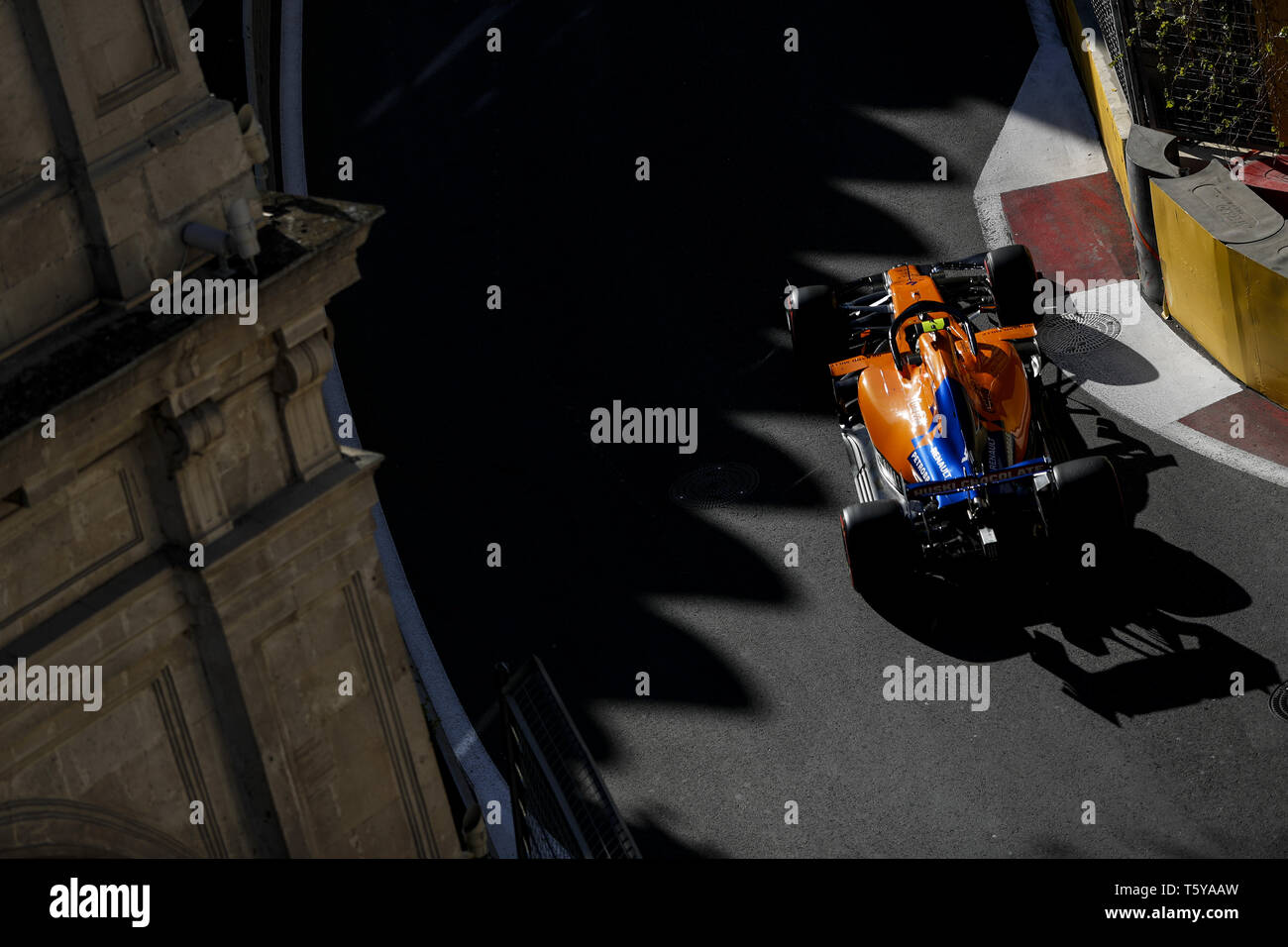 Baku, Azerbaijan. 27th Apr, 2019. LANDO NORRIS of McLaren F1 Team ...