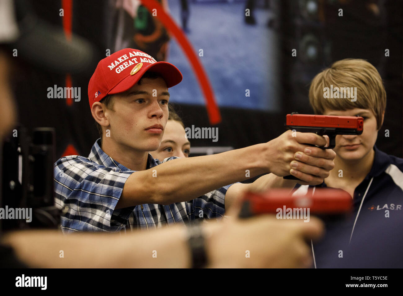 Attendee in maga hat hi-res stock photography and images - Alamy