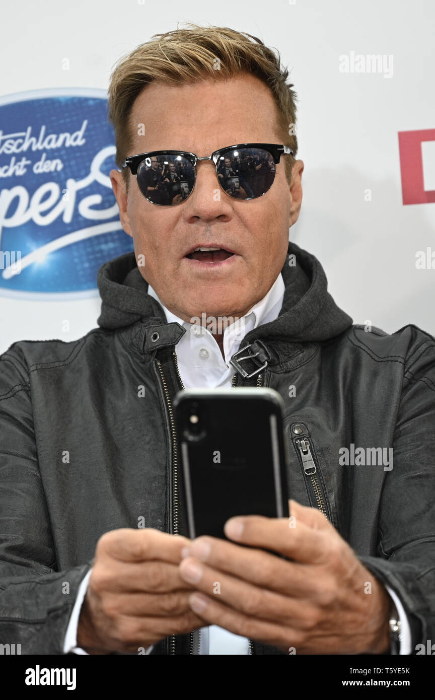 Cologne, Germany. 27th Apr, 2019. The juror Dieter Bohlen comes to the ...