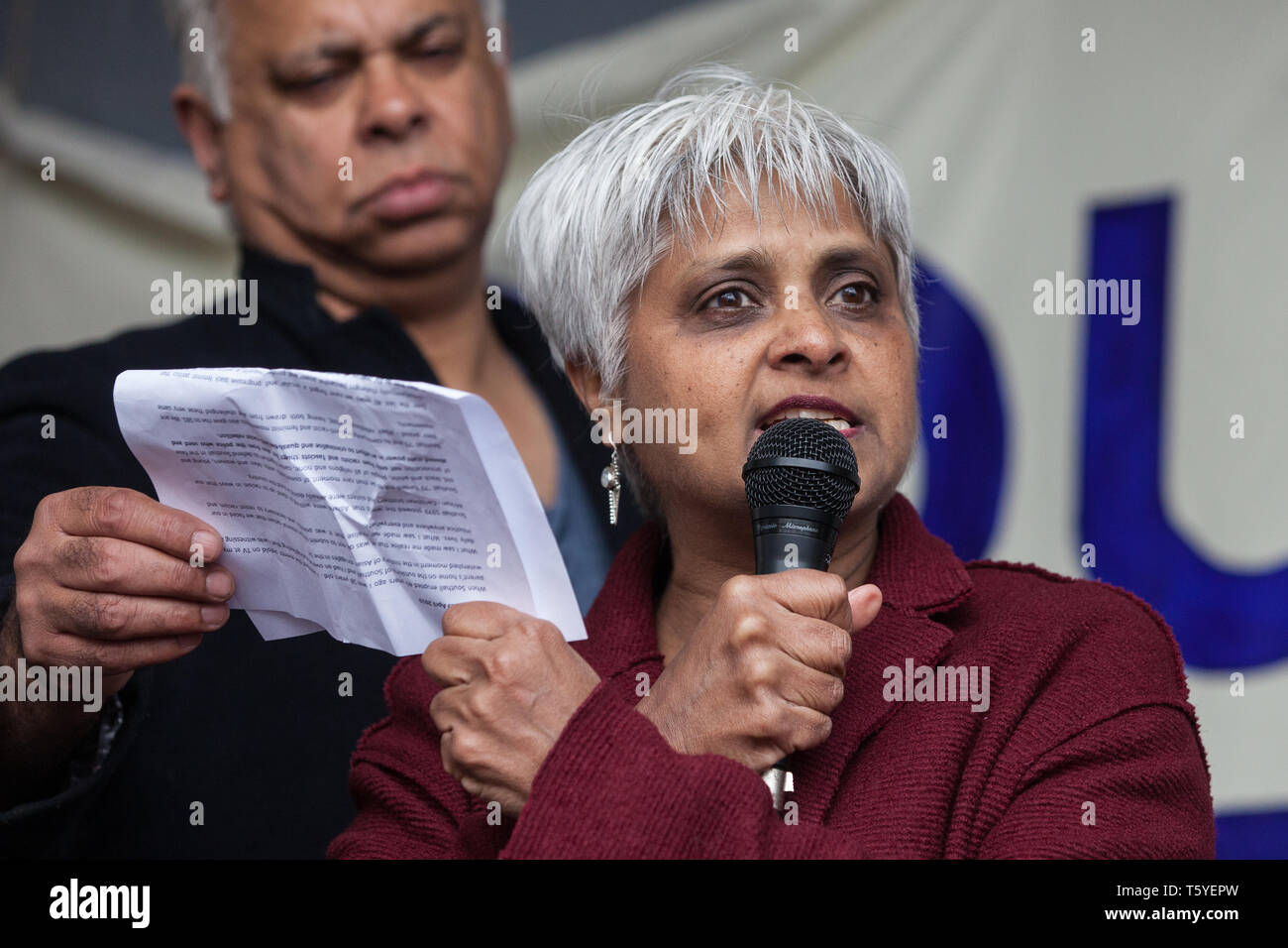 Southall, UK. 27th April 2019. Pragna Patel of Southall Black Sisters ...