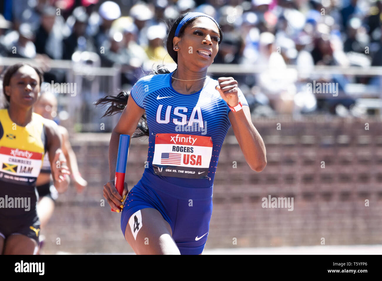 Philadelphia, Pennsylvania, USA. 27th Apr, 2019. RAEVYN ROGERS of Team ...