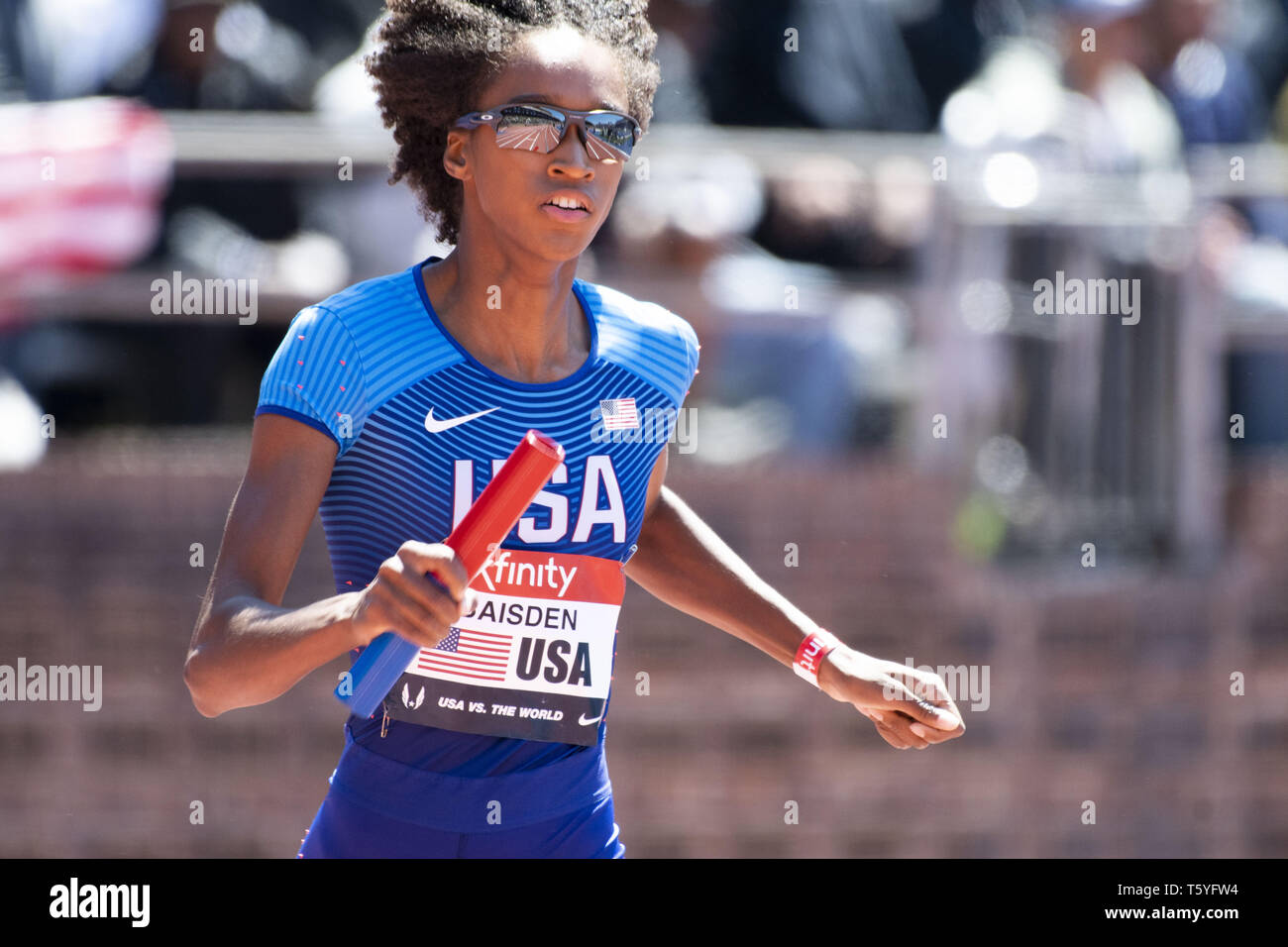 Philadelphia, Pennsylvania, USA. 27th Apr, 2019. KENDALL BAISDEN of ...