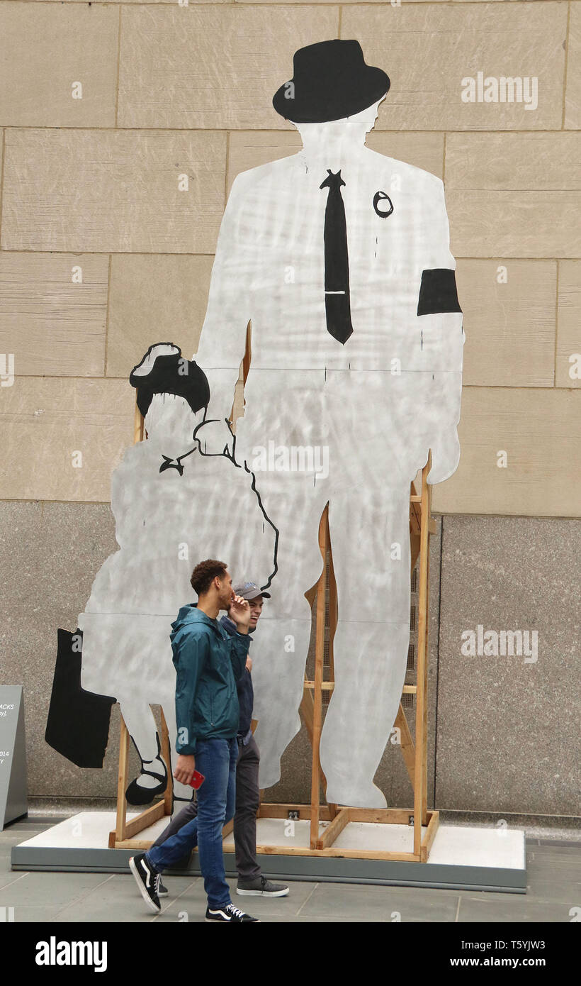 New York City, New York, USA. 27th Apr, 2019. Artwork by PAULO NAZARETH ...