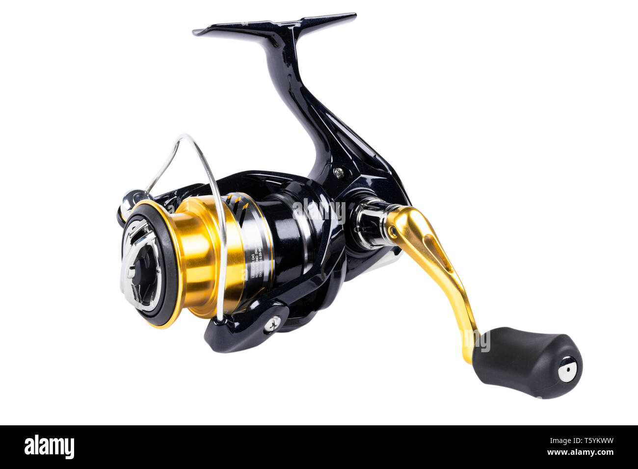 Fishing tackle. Fishing reel isolated on white background with clipping ...