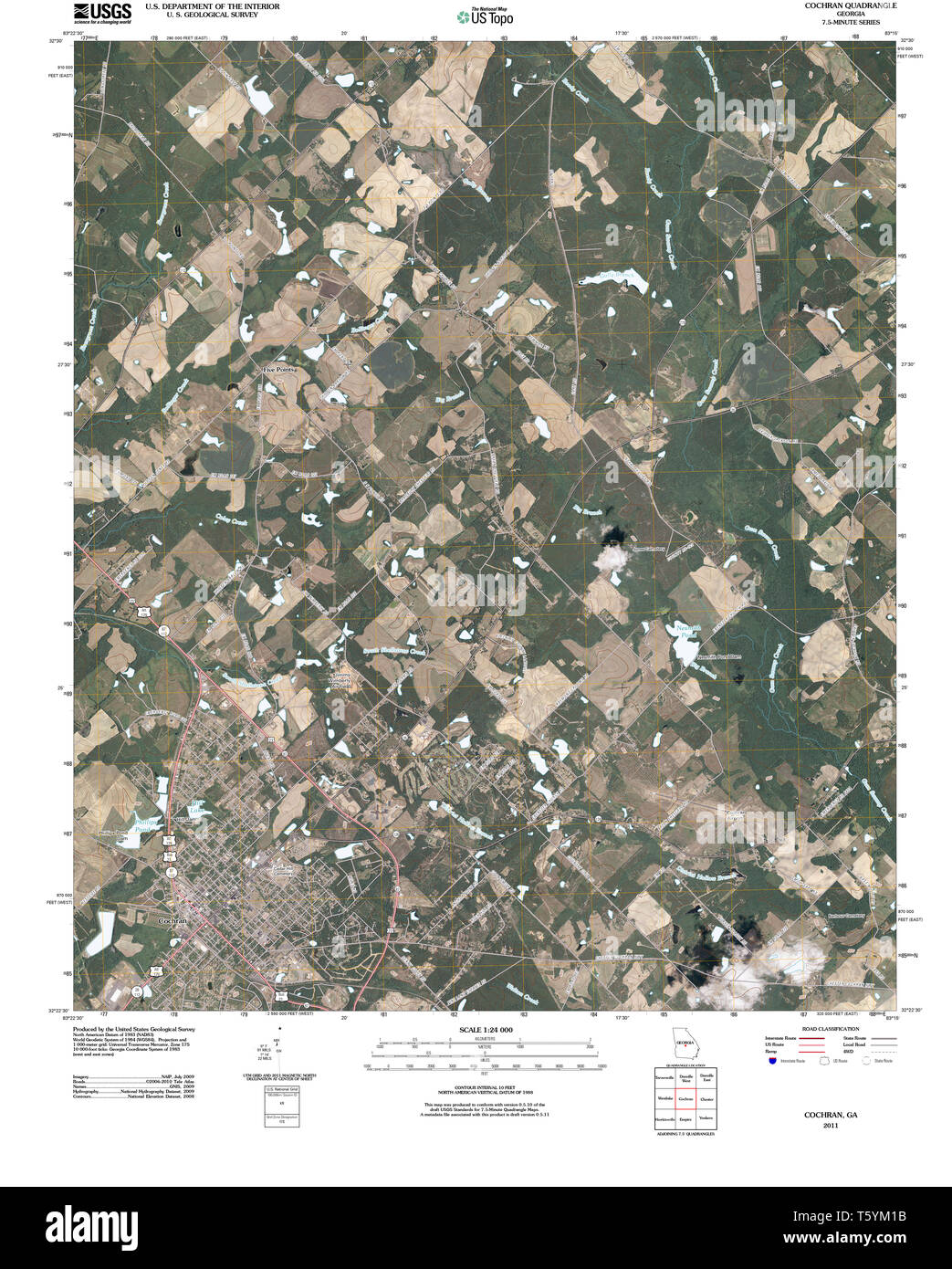 Map of cochran hi-res stock photography and images - Alamy