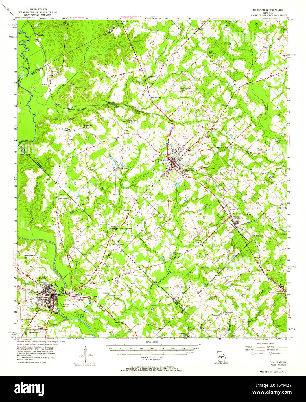 Map of cochran hi-res stock photography and images - Alamy