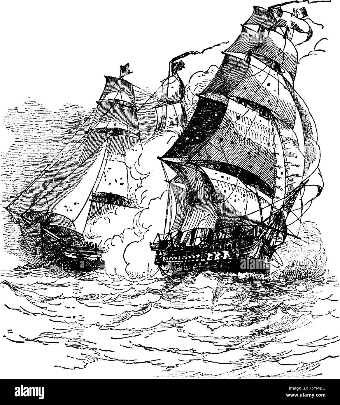 Capture of La Vengeance by Constellation was victorious after a five ...