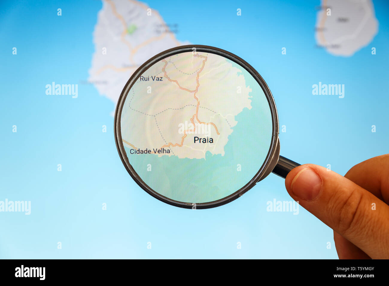 Praia, Cape Verde. Political map. City visualization illustrative ...