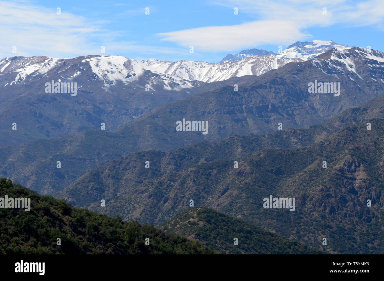 Mediterranean shrubland in El Arrayan natural reserve (Santiago de ...