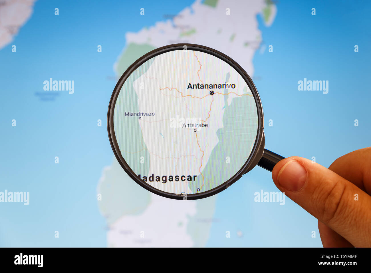 Antananarivo, Madagascar. Political map. City visualization ...