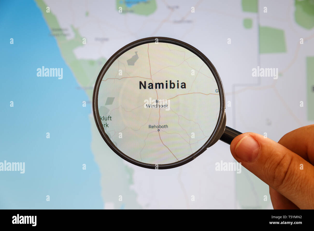 Windhoek, Namibia. Political map. City visualization illustrative ...