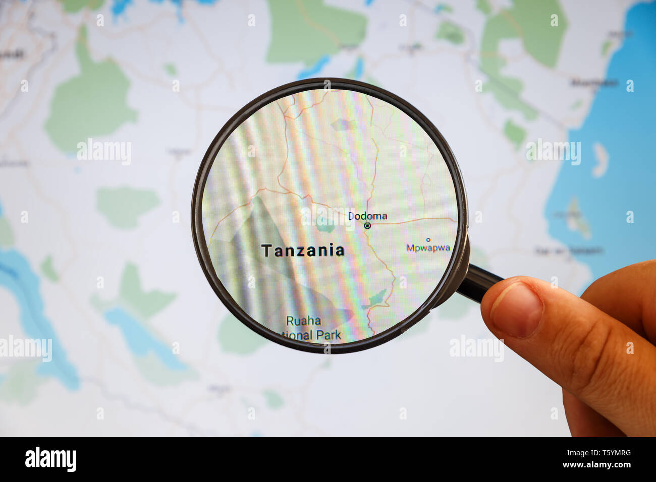 Dodoma, Tanzania. Political map. City visualization illustrative ...