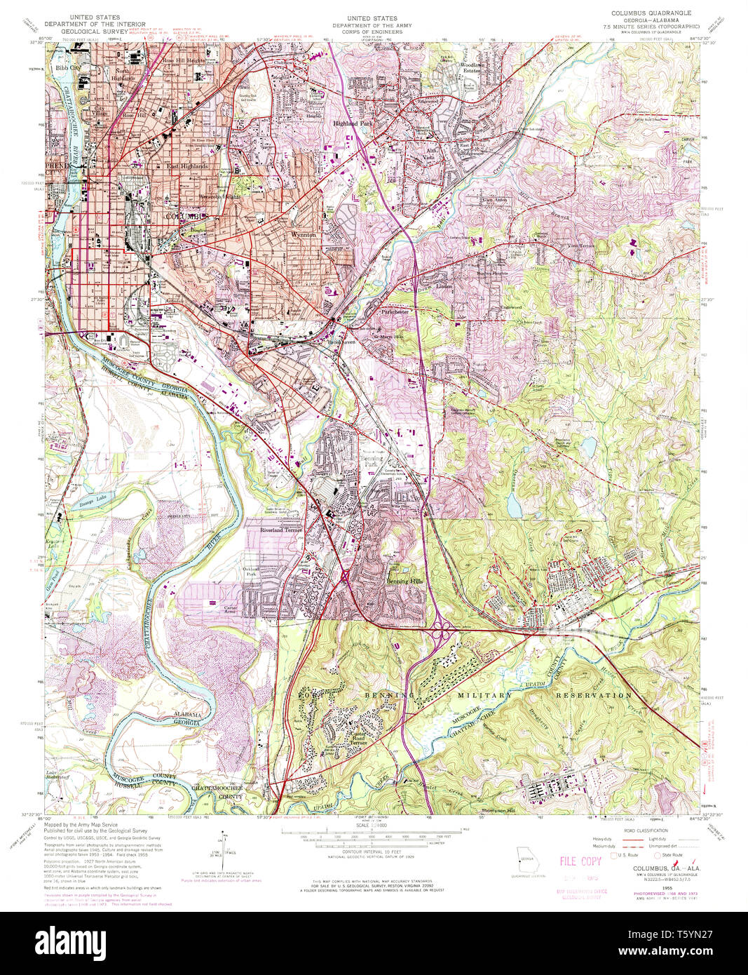 Columbus georgia map hi-res stock photography and images - Alamy