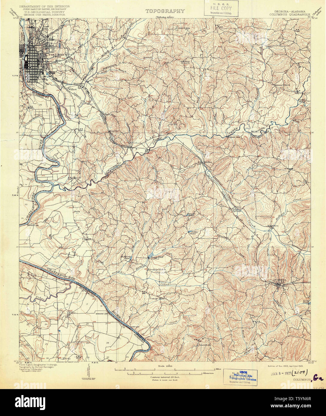 Columbus georgia map hi-res stock photography and images - Alamy