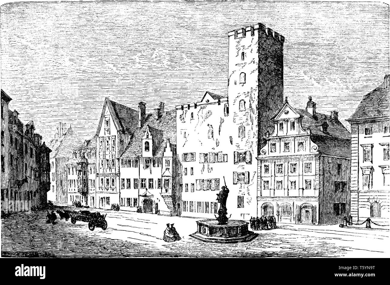 Ratisbon bavaria germany Stock Vector Images - Alamy