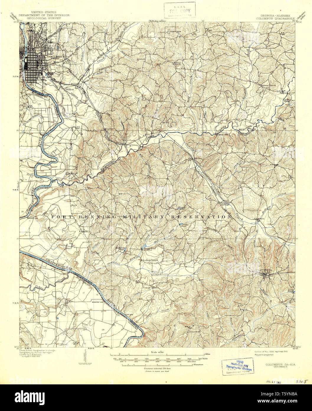 Columbus georgia map hi-res stock photography and images - Alamy