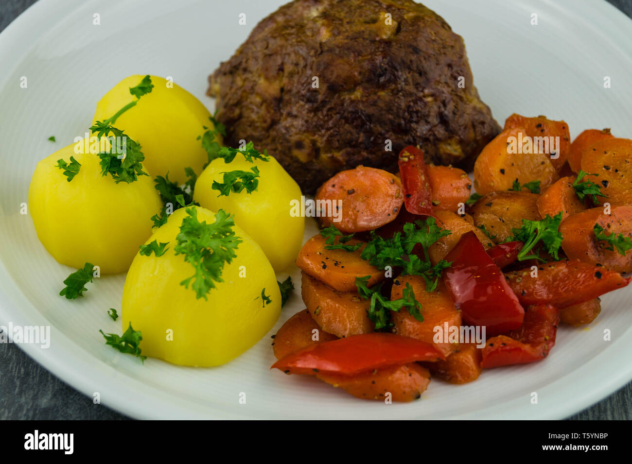 Traditional german meatloaf Stock Photo - Alamy