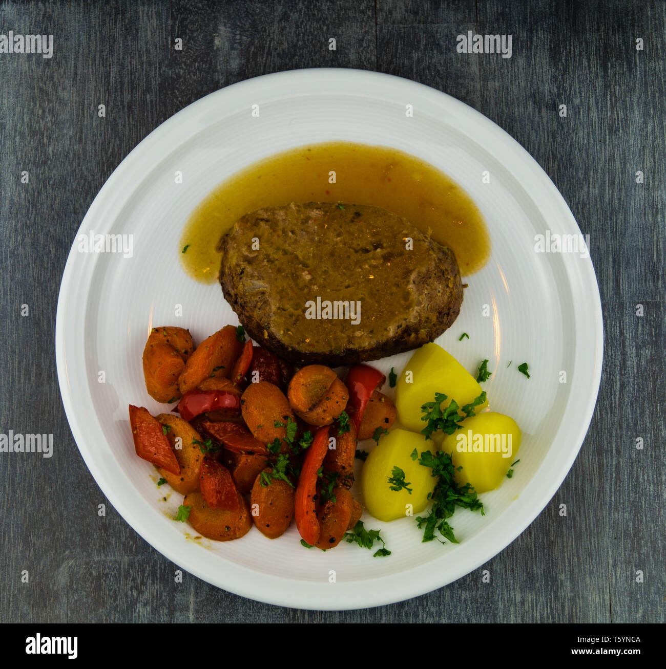 Traditional german meatloaf Stock Photo - Alamy