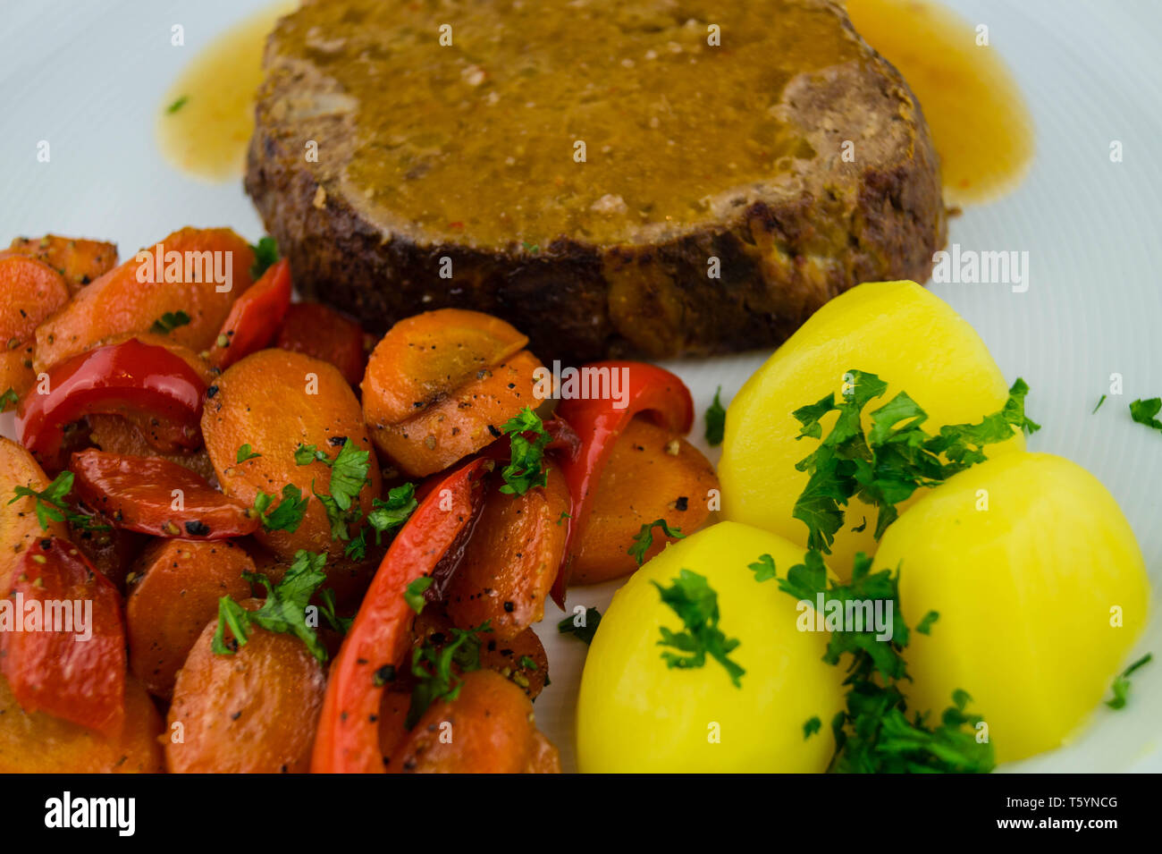German meatloaf hi-res stock photography and images - Alamy