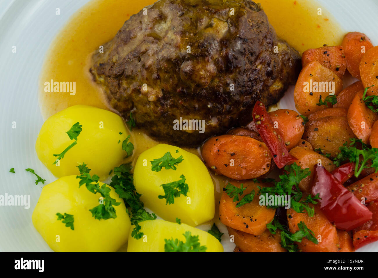 Traditional german meatloaf Stock Photo - Alamy