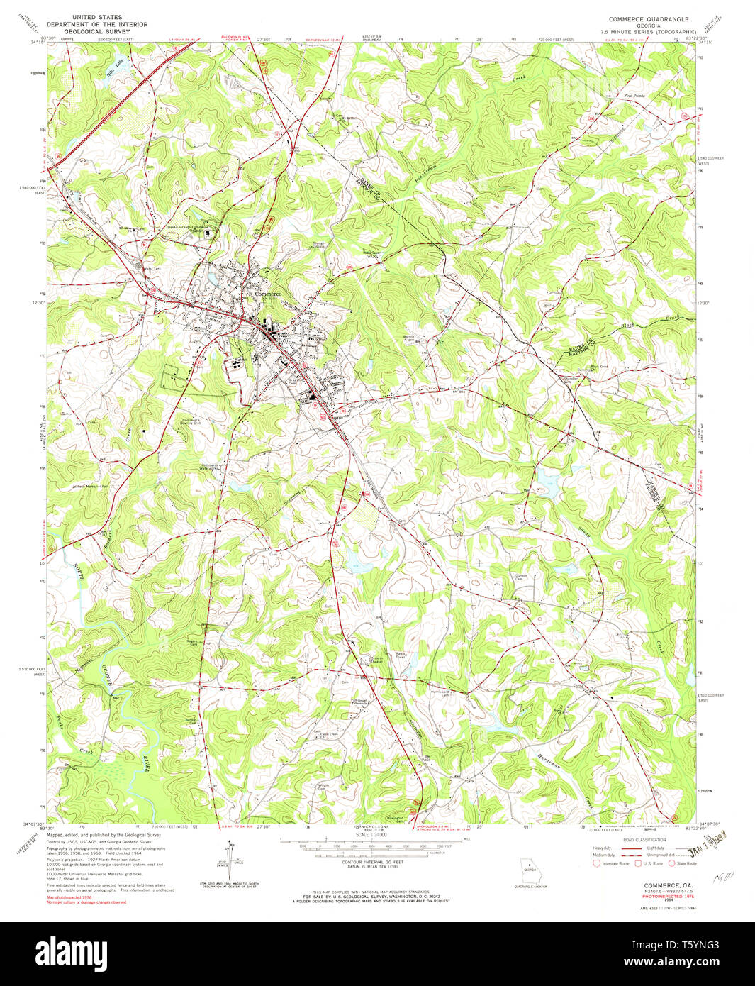 Commerce georgia map Cut Out Stock Images & Pictures - Alamy