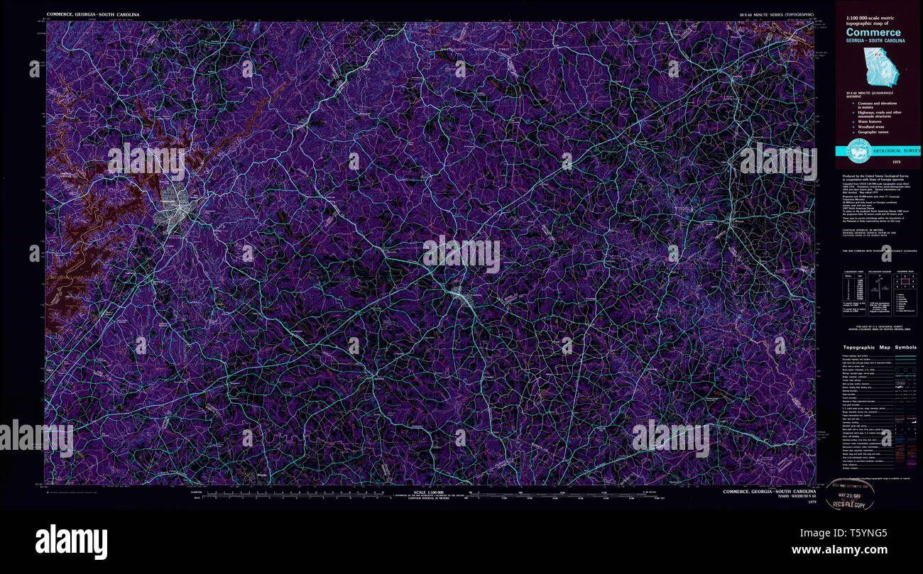 Commerce georgia map hi-res stock photography and images - Alamy