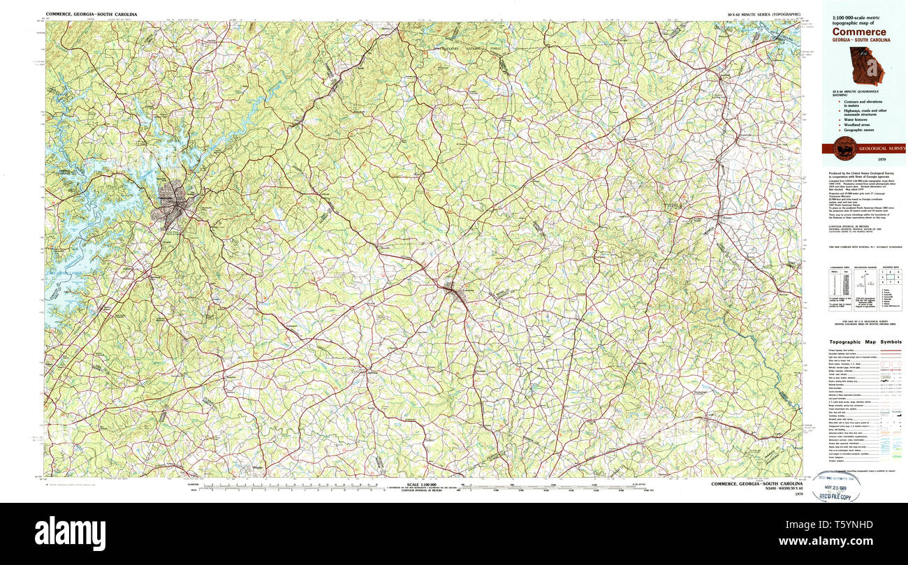 Commerce georgia map hi-res stock photography and images - Alamy