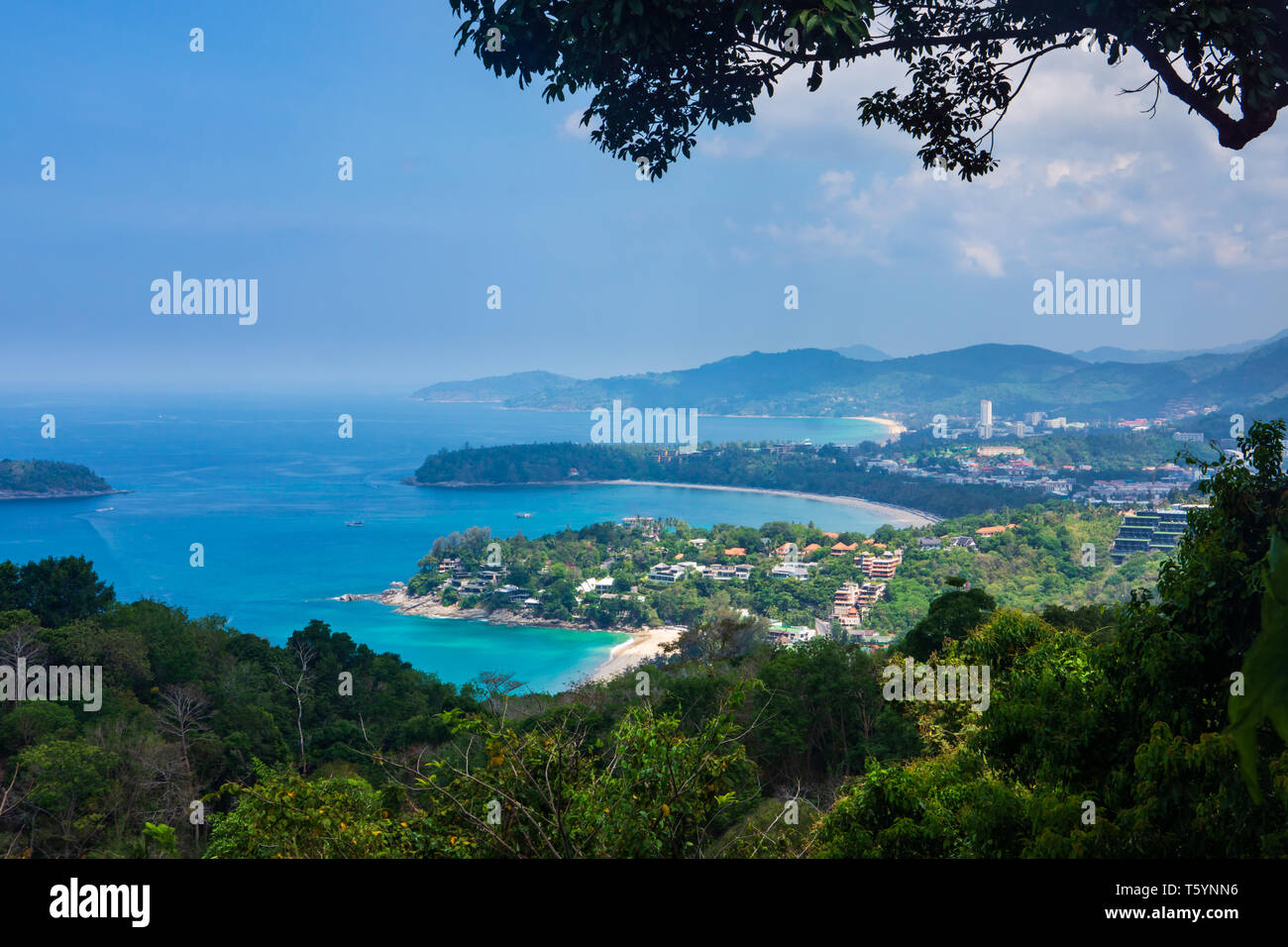 Karon View Point on Karon village, Kata and Karon beaches Stock Photo ...