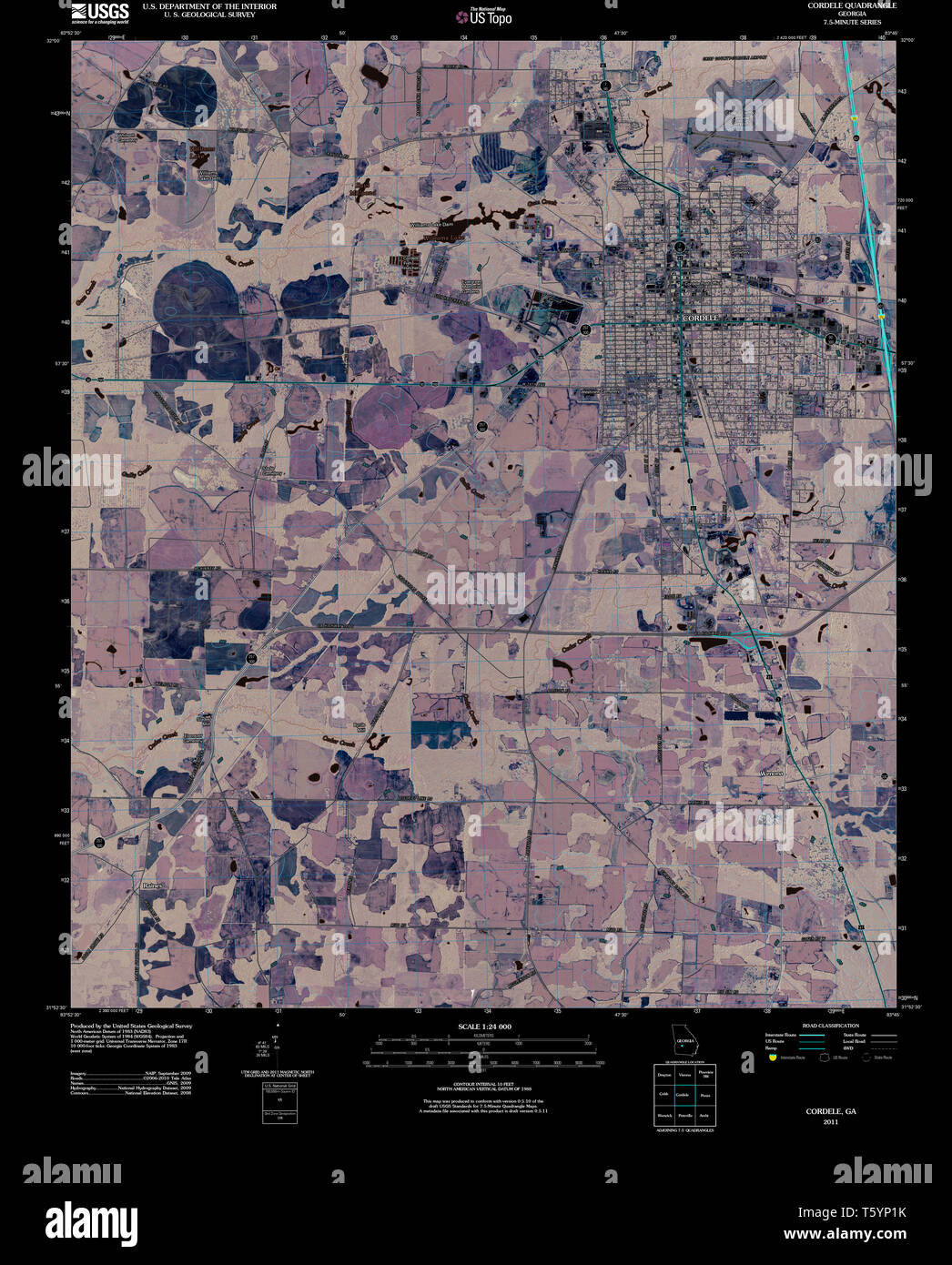 Map of cordele hi-res stock photography and images - Alamy