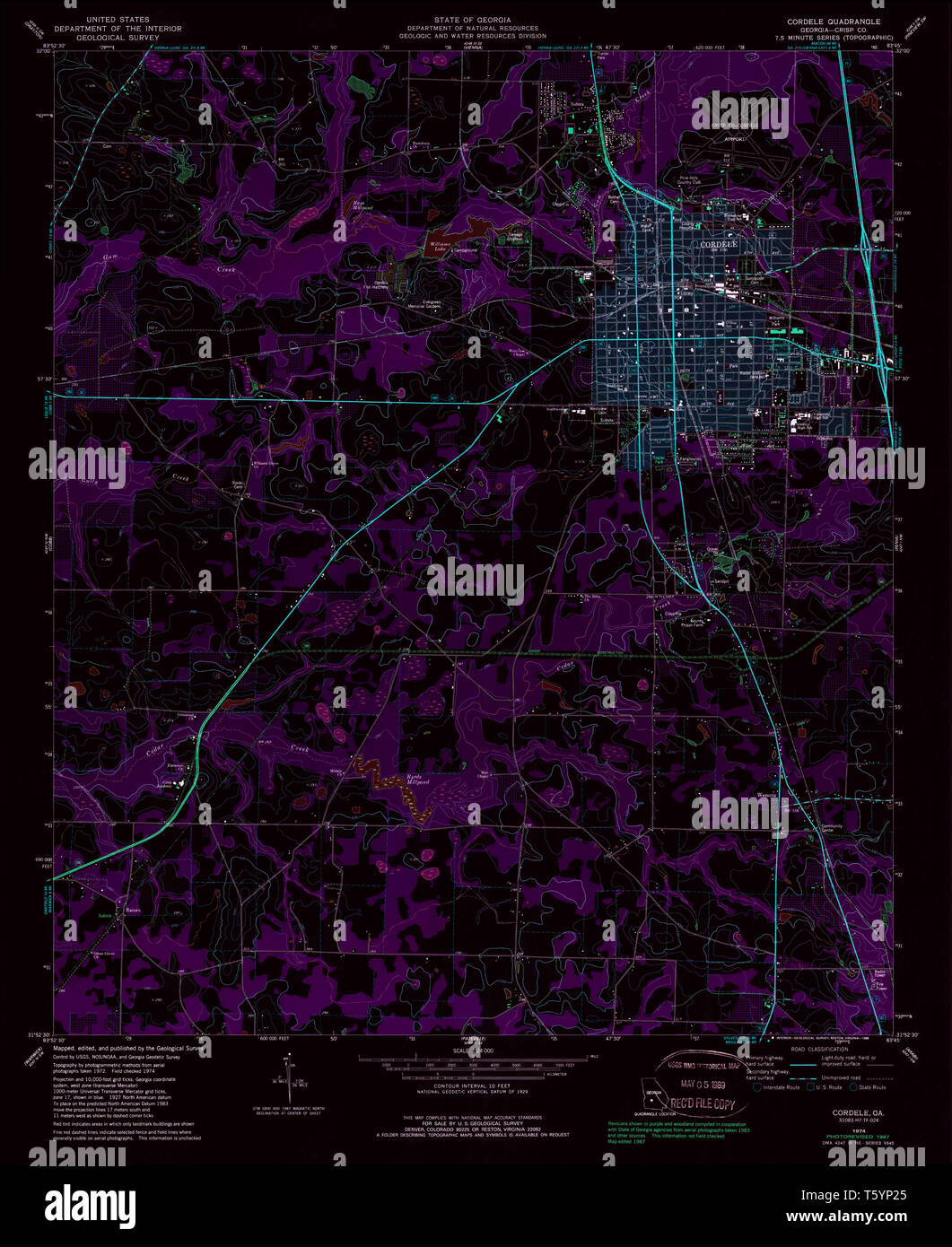 Map of cordele hi-res stock photography and images - Alamy