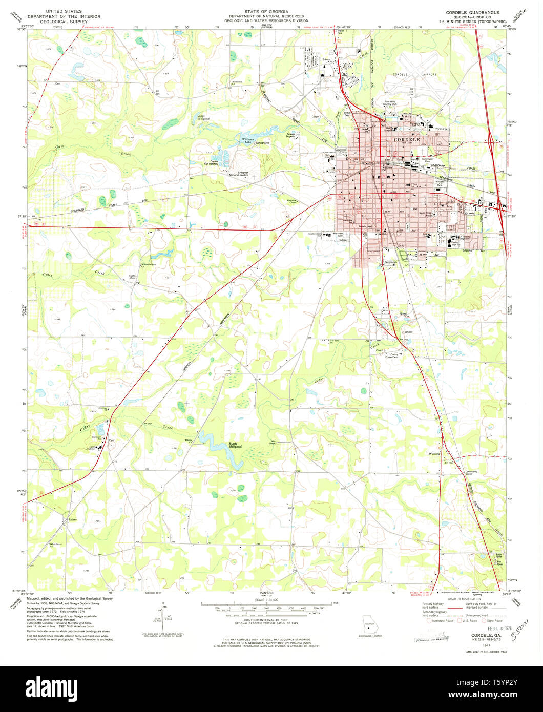 Map of cordele hi-res stock photography and images - Alamy