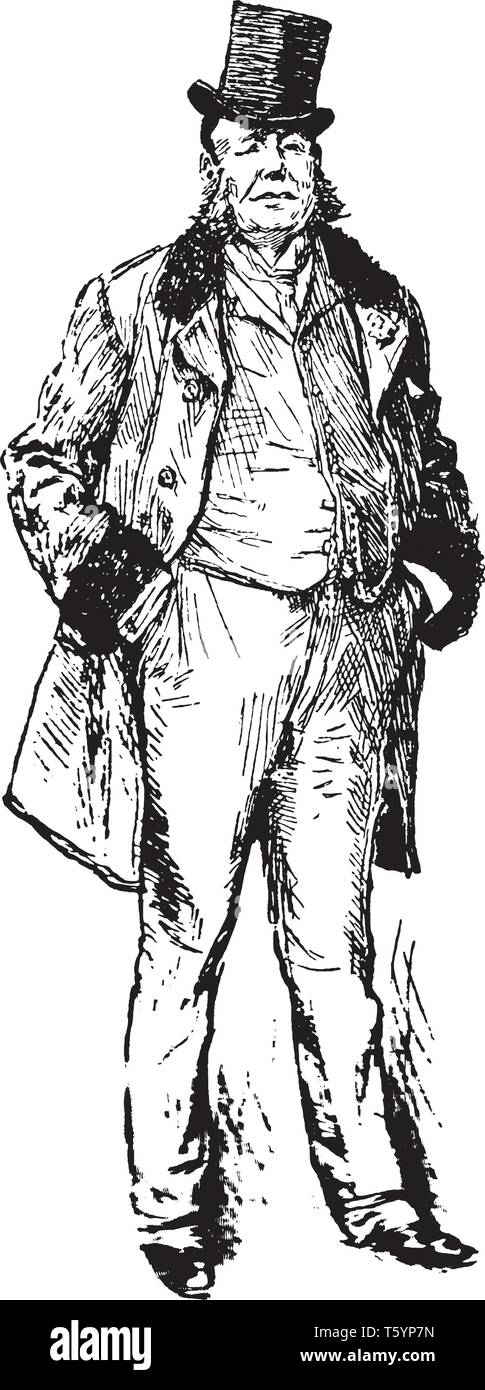 Fancy Dressed Man Drawing