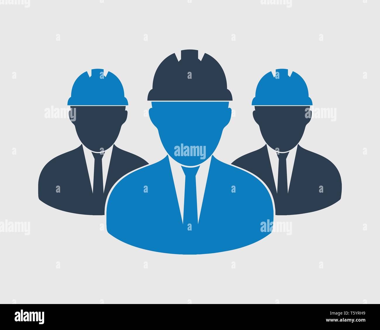 Engineer Team Icon on gray Background Stock Vector Image & Art - Alamy