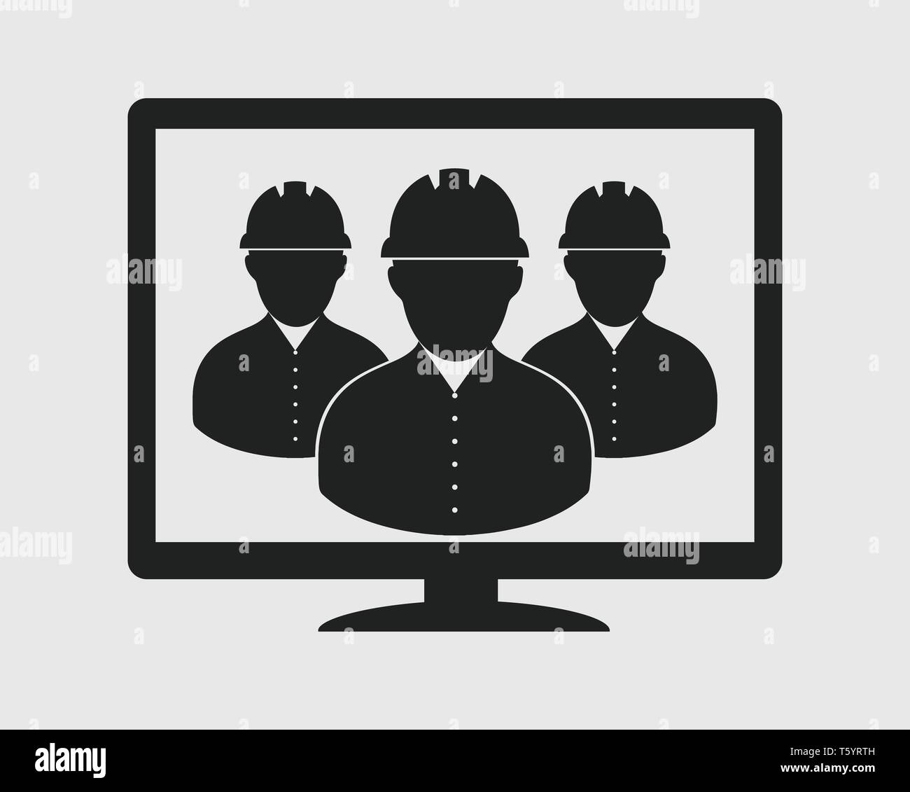 Online Engineer Team Icon Stock Vector Image & Art - Alamy