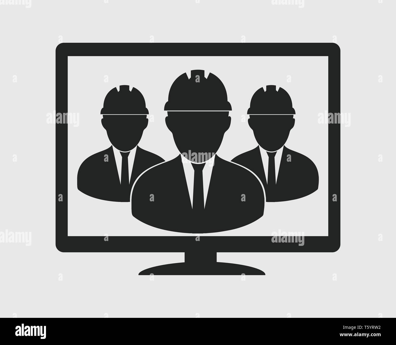 Online Engineer Team Icon Stock Vector Image & Art - Alamy
