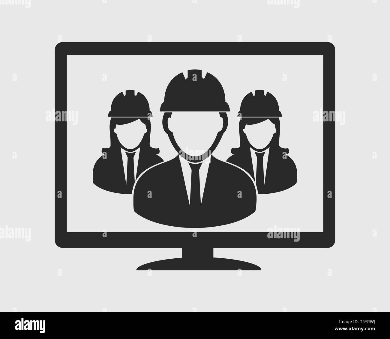 Online Engineer Team Icon Stock Vector Image & Art - Alamy