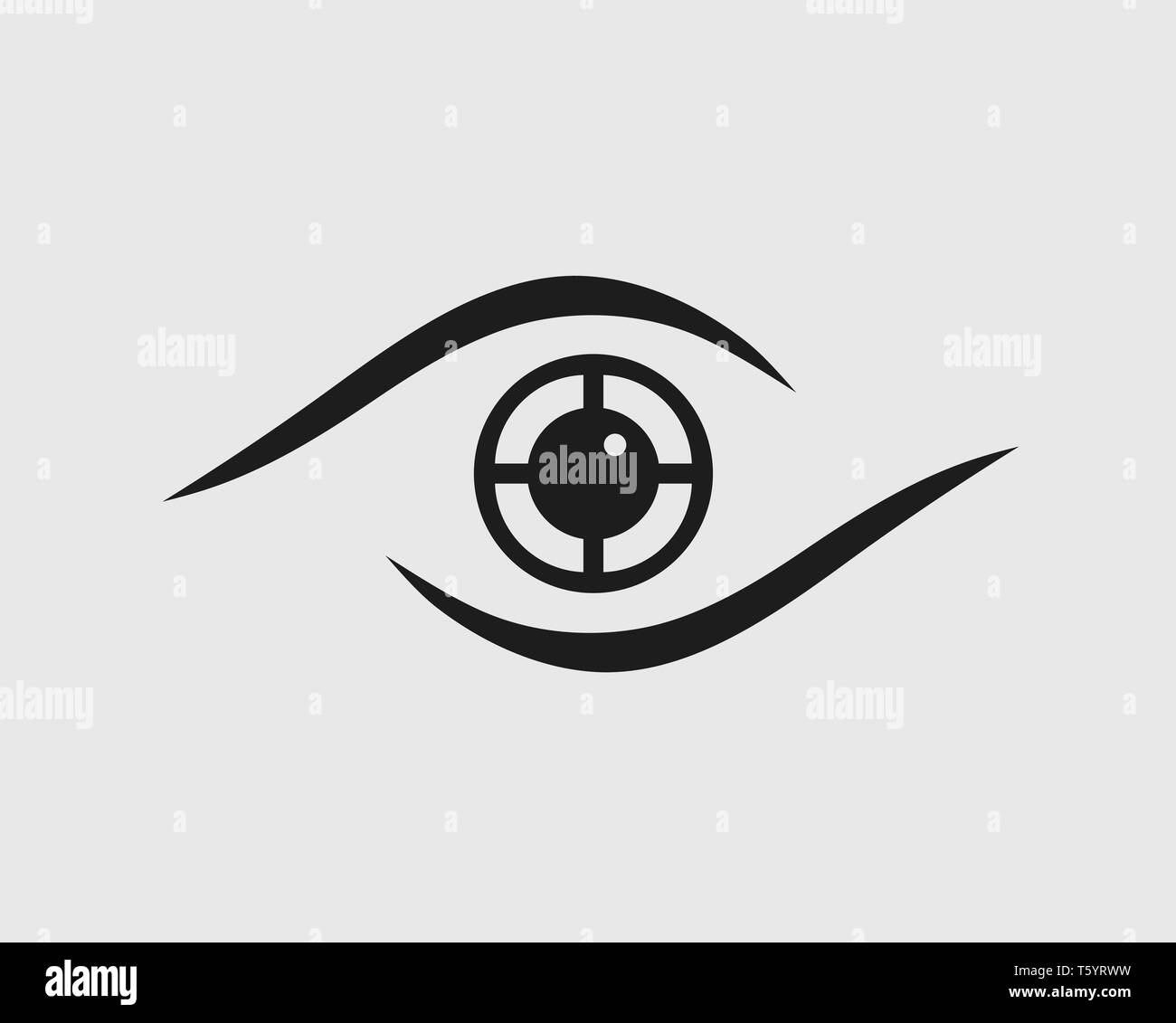 Blue human eye icon Black and White Stock Photos & Images - Alamy
