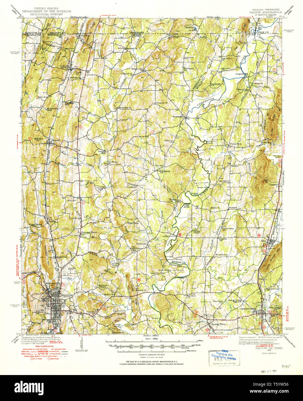 Map of dalton georgia hi-res stock photography and images - Alamy