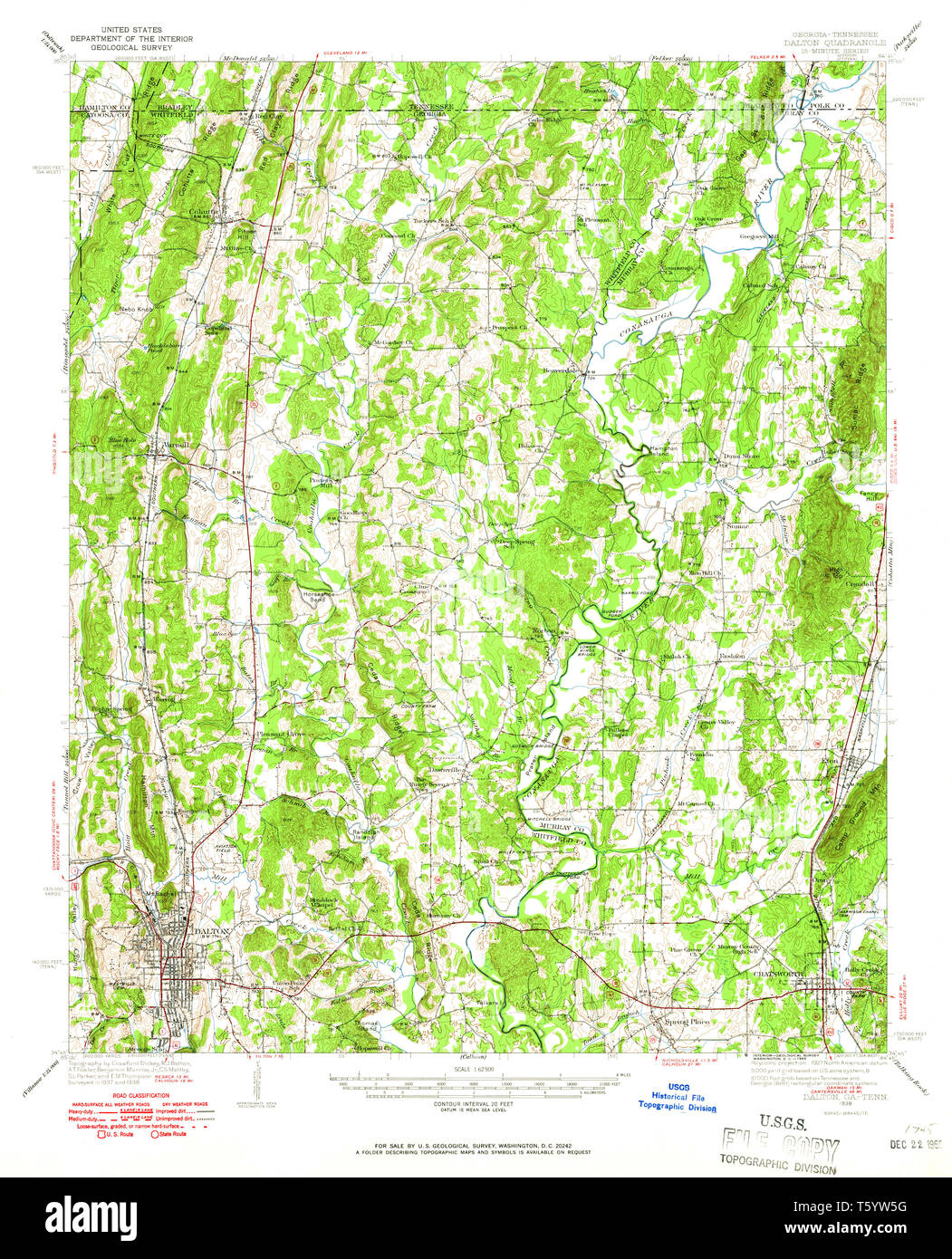 Map of dalton georgia hi-res stock photography and images - Alamy