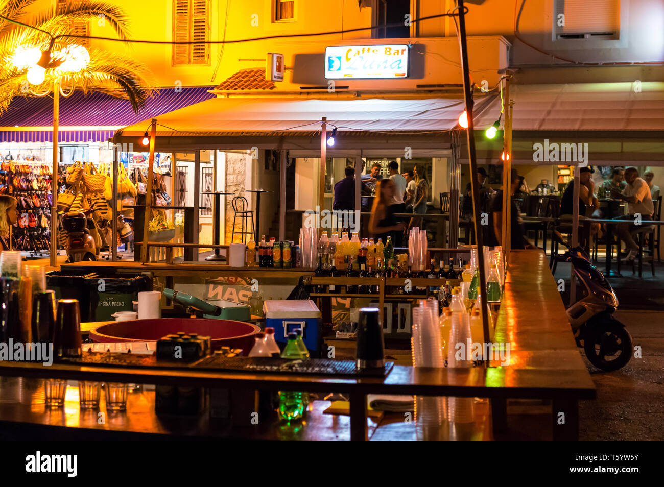 Preko, island Ugljan, Croatia. Summer evening Stock Photo - Alamy