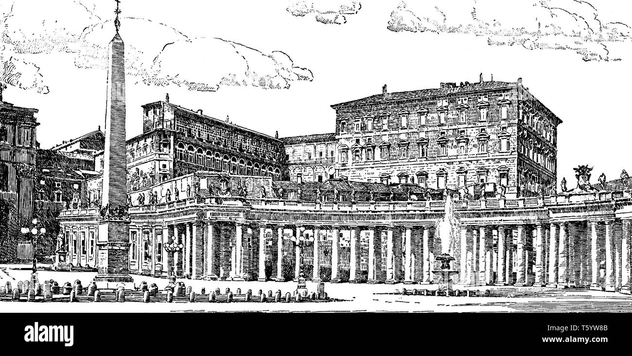 The Vatican is a country located within the city of Rome, vintage line ...