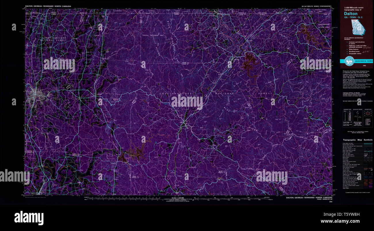 Map of dalton georgia hi-res stock photography and images - Alamy
