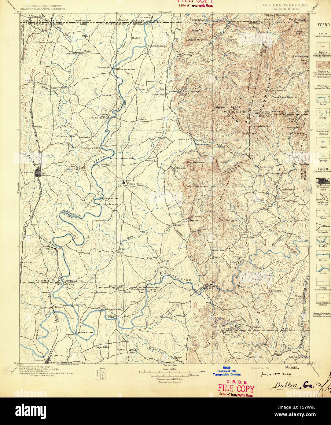 Map of dalton georgia hi-res stock photography and images - Alamy