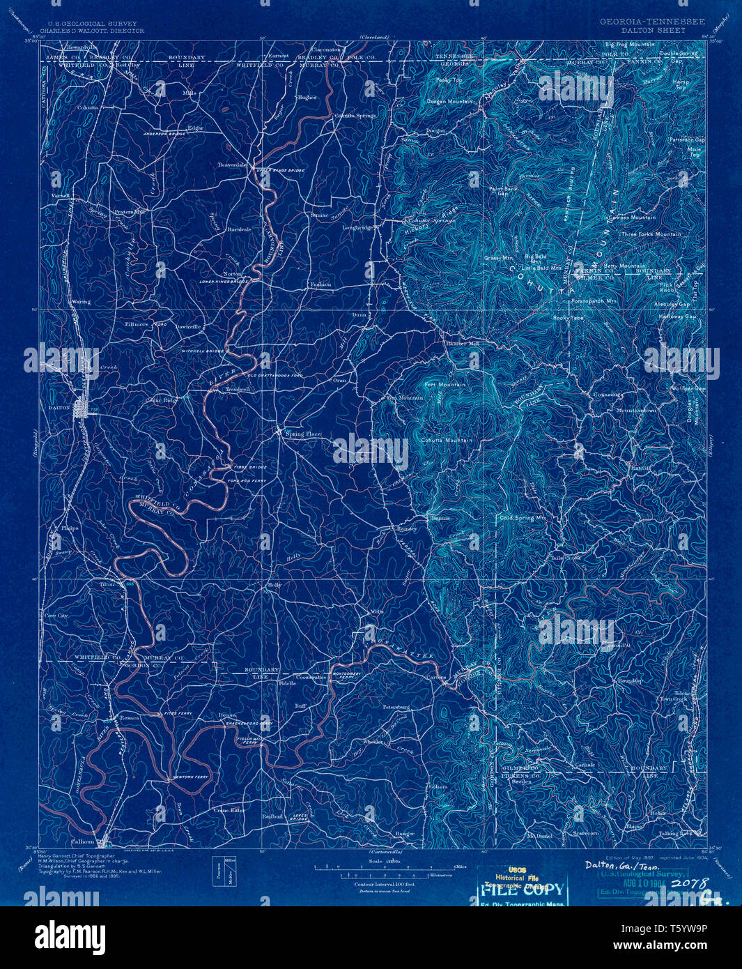 Map of dalton georgia hi-res stock photography and images - Alamy