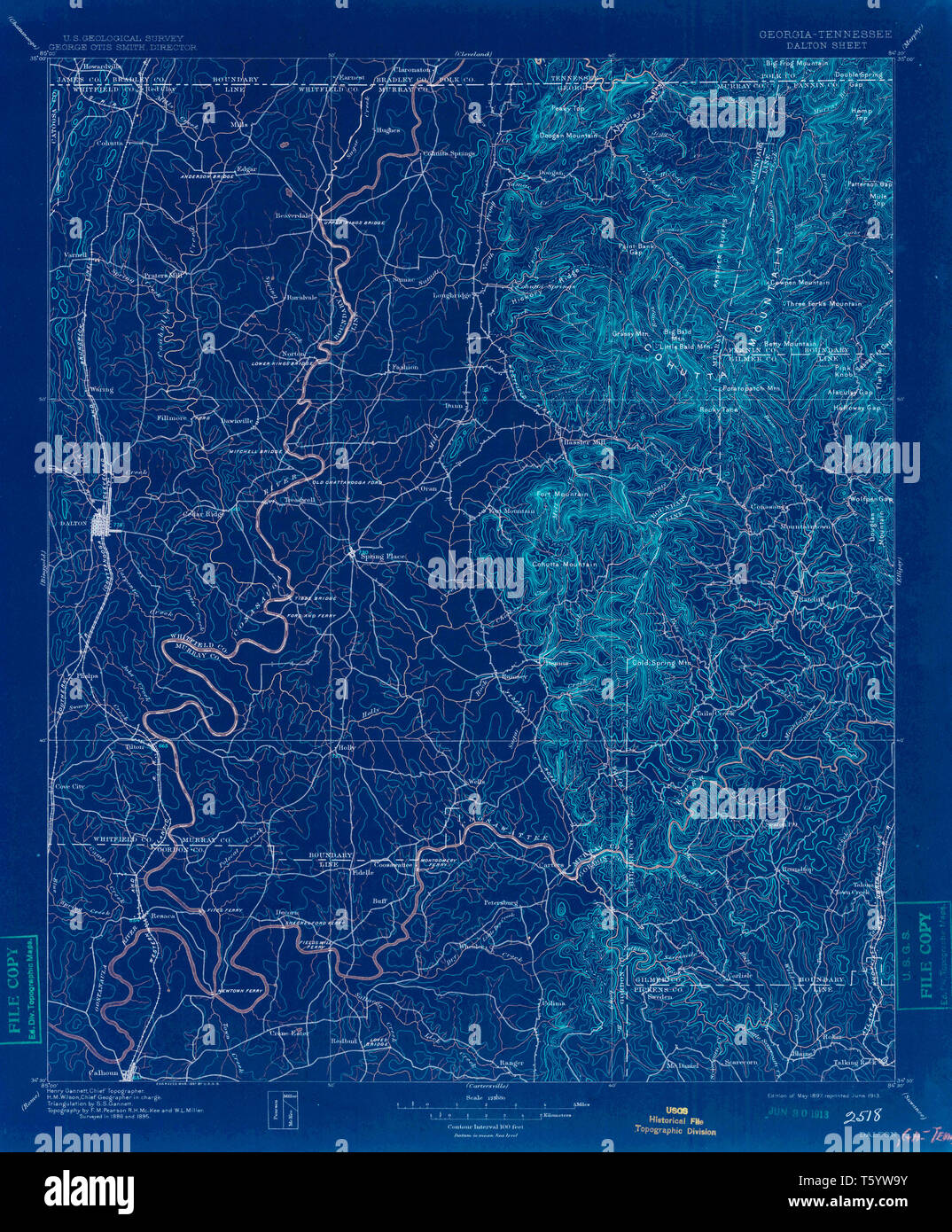 Map of dalton georgia hi-res stock photography and images - Alamy